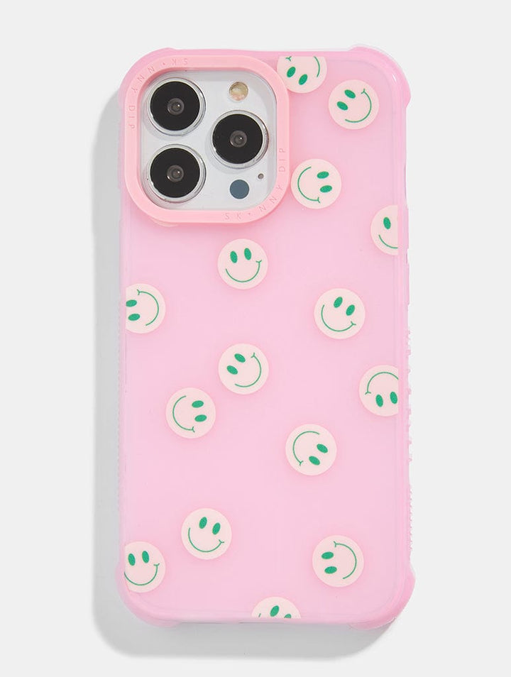 Pink & Green Happy Face Shock iPhone Case | iPhone Cases | Skinnydip ...