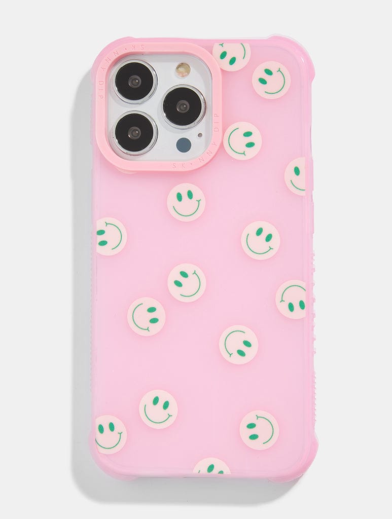 Pink & Green Happy Face Shock iPhone Case | iPhone Cases | Skinnydip ...