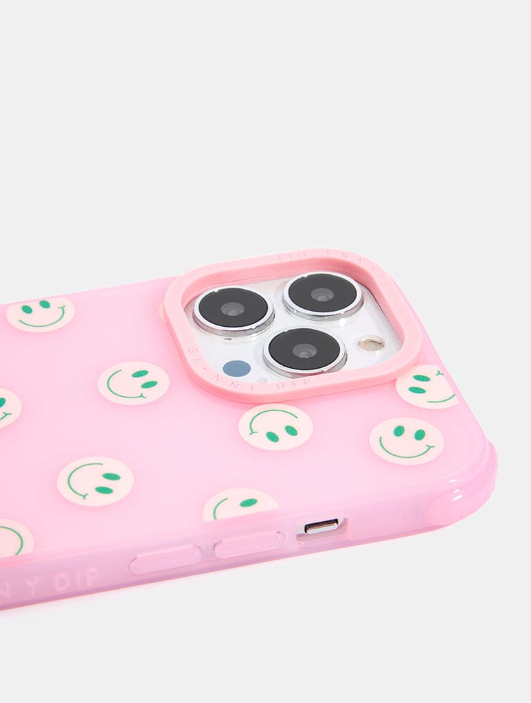 Pink & Green Happy Face Shock iPhone Case | iPhone Cases | Skinnydip ...