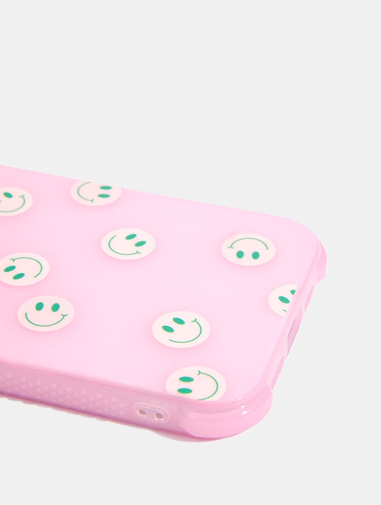 Pink & Green Happy Face Shock iPhone Case | iPhone Cases | Skinnydip ...
