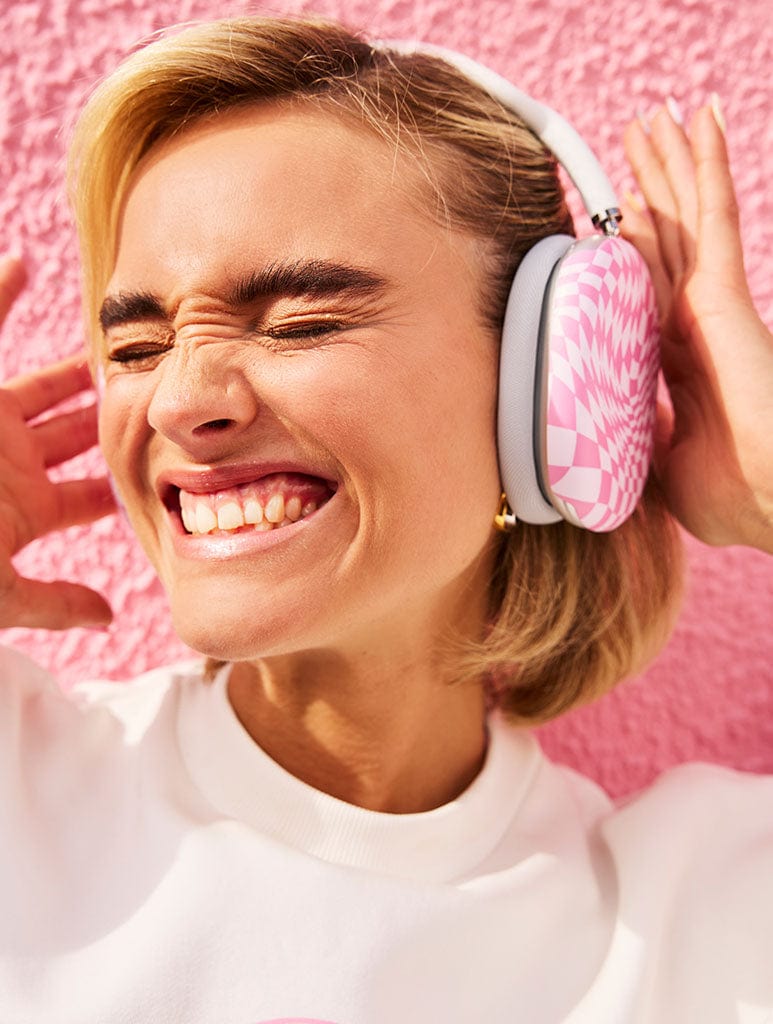 Pink Warped Check AirPods Max Case in Matte | Shop AirPods Max ...