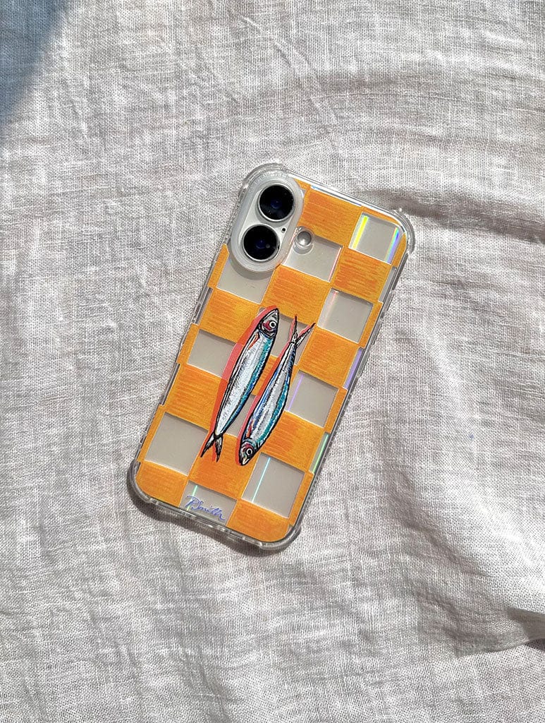 Pippa Smith Studio Sardines On Check iPhone Case | Sardines Phone Cases ...