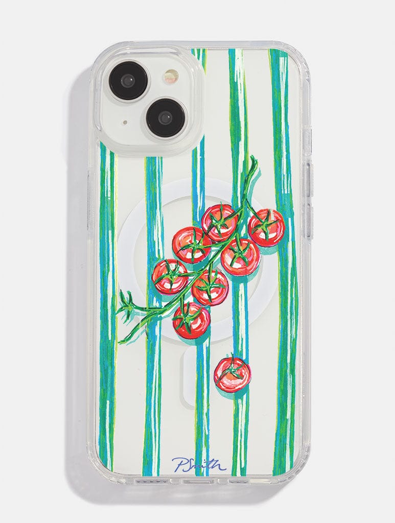 Pippa Smith Studio x Skinnydip Tomatoes On Green Stripes MagSafe iPhon ...