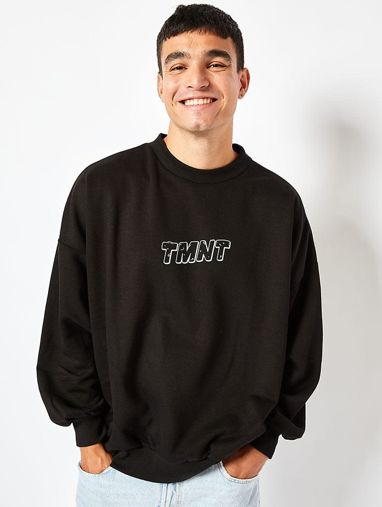 Teenage Mutant Ninja Turtles Sweatshirt in Black | Cartoon Graphic Tops ...