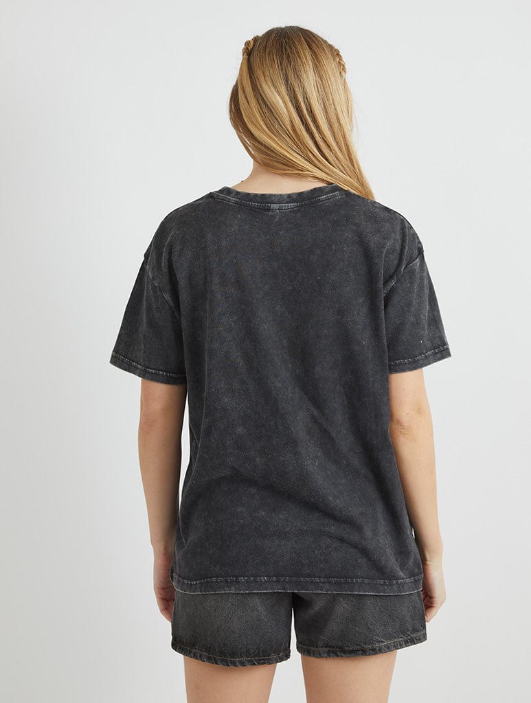 The Simpsons Donut Devil Still T-Shirt in Acid Wash | Skinnydip London