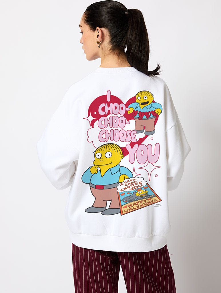 The Simpsons I Choo-Choo-Choose You Sweatshirt In Ecru | Ralph Wiggum ...