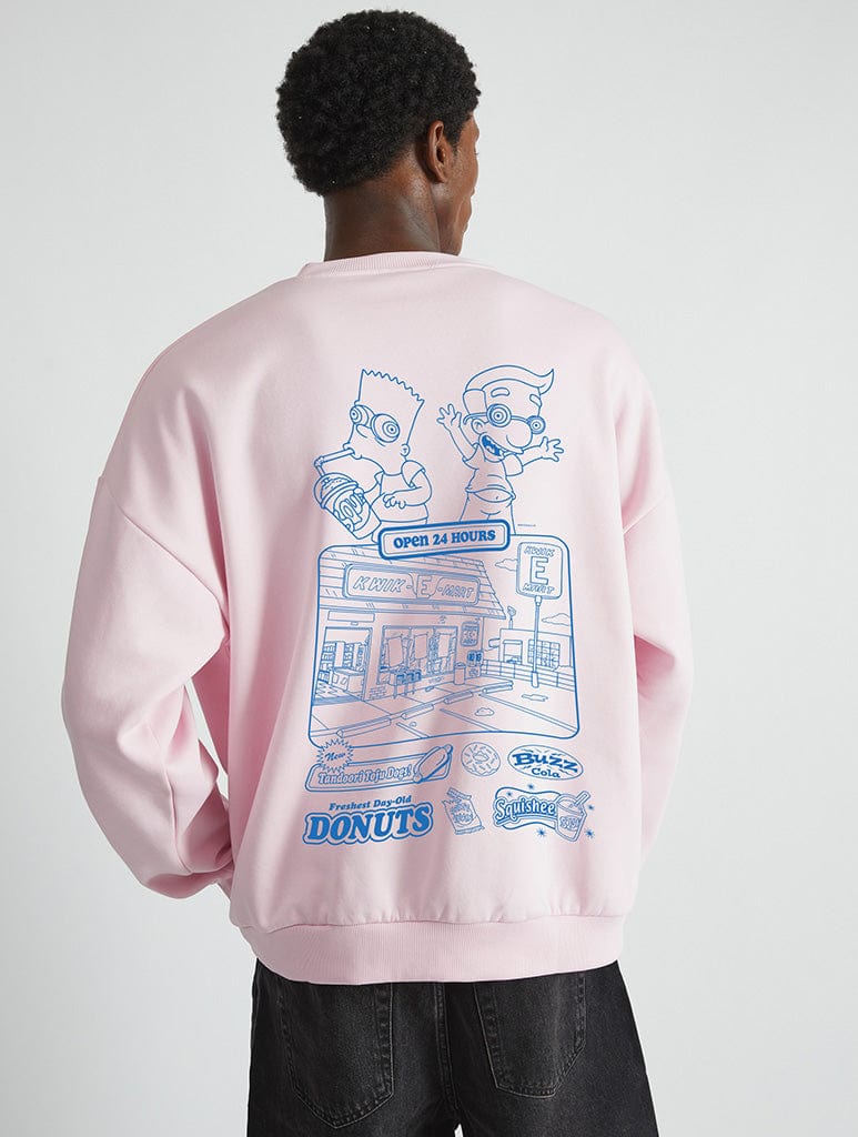 The Simpsons Kiwk-E-Mart Pink Sweatshirt | Skinnydip London