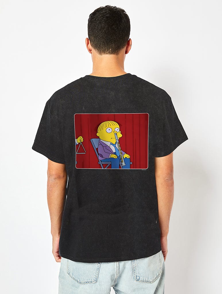 The Simpsons Ralph Flute T-Shirt in Acid Wash | The Simpson Print Tees ...